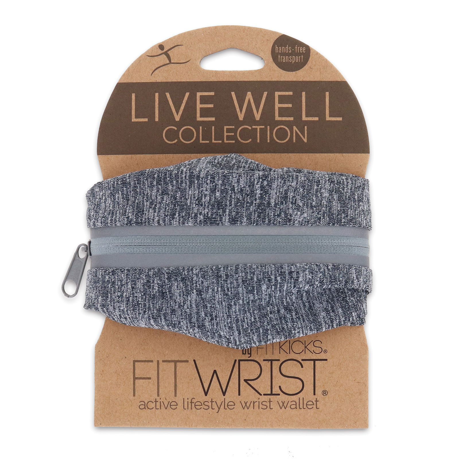 GRAY FIT WRIST WALLET 6PC