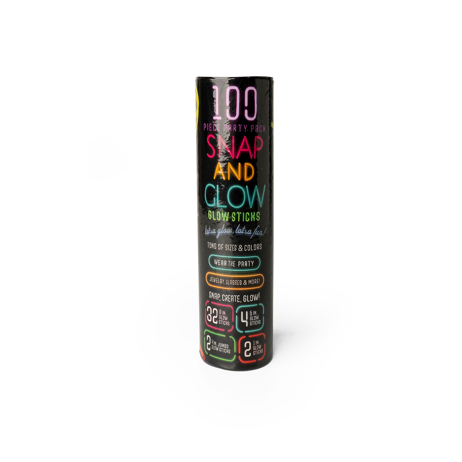 Snap And Glow Sticks 100 Piece Party Pack