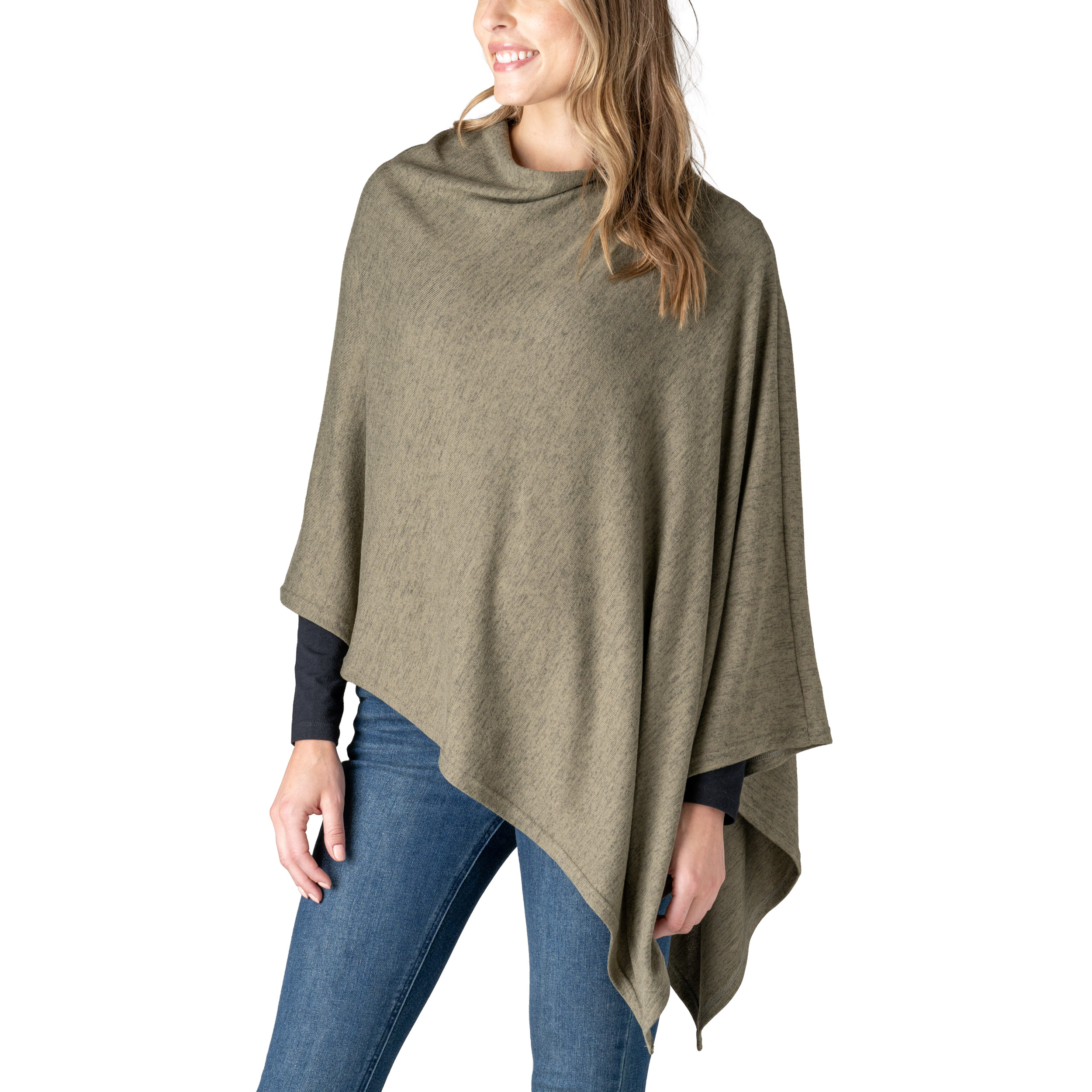 Allthreads Olive Carolina Poncho 6 PC