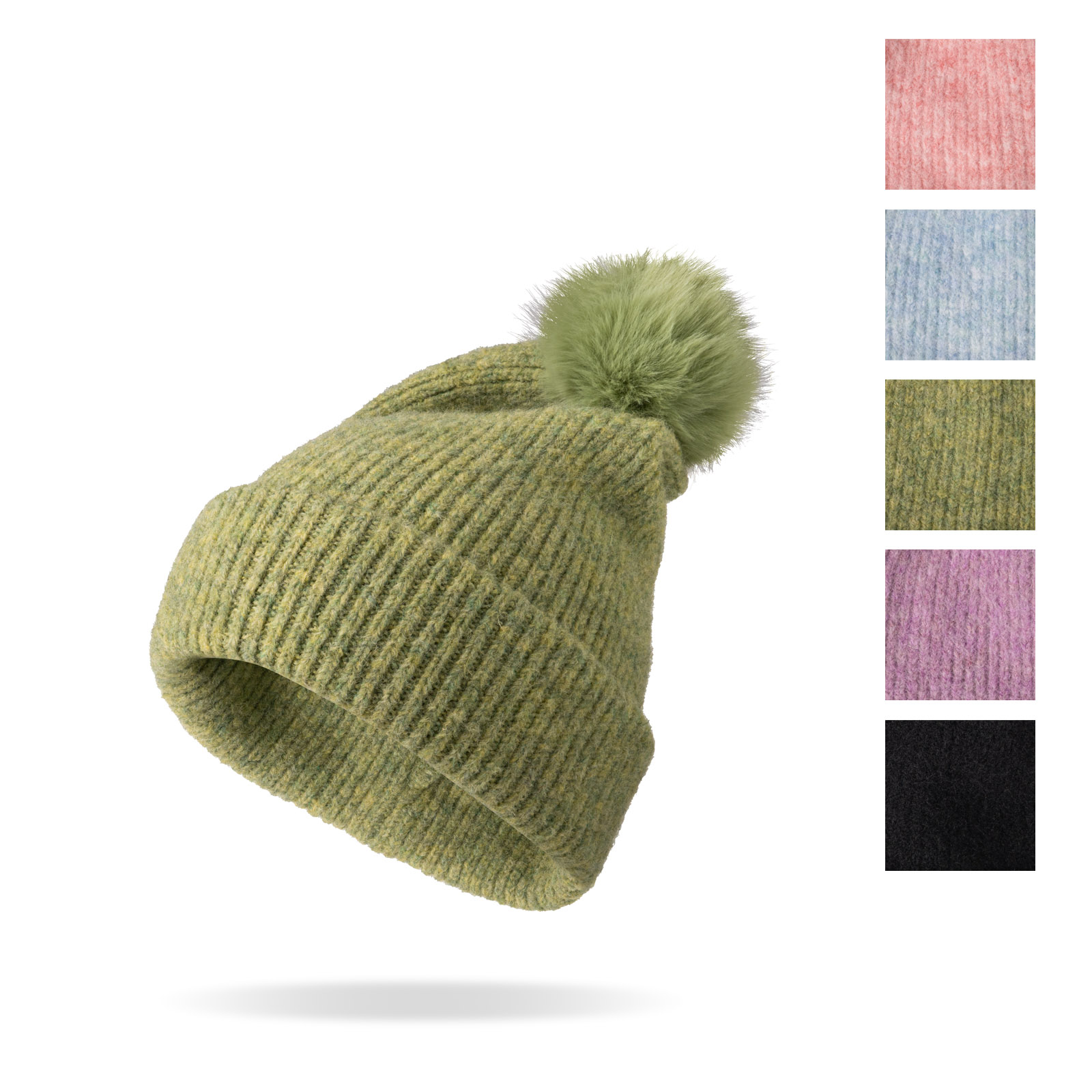 Britt's Knits Powder Knit Ultra Soft Pom Hat