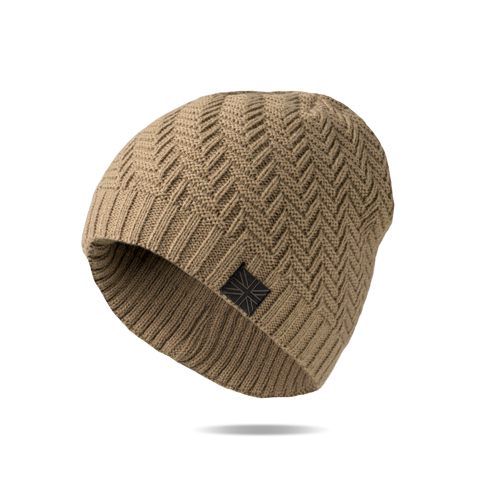 Britt's Knits Sandstone Men's Lodge Beanie 8pc