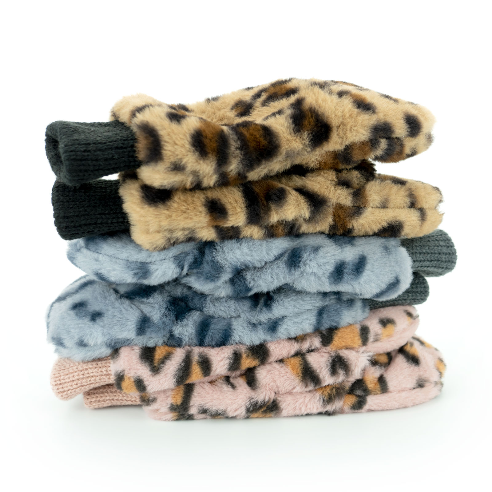 Britt's Knits Snow Leopard Mittens