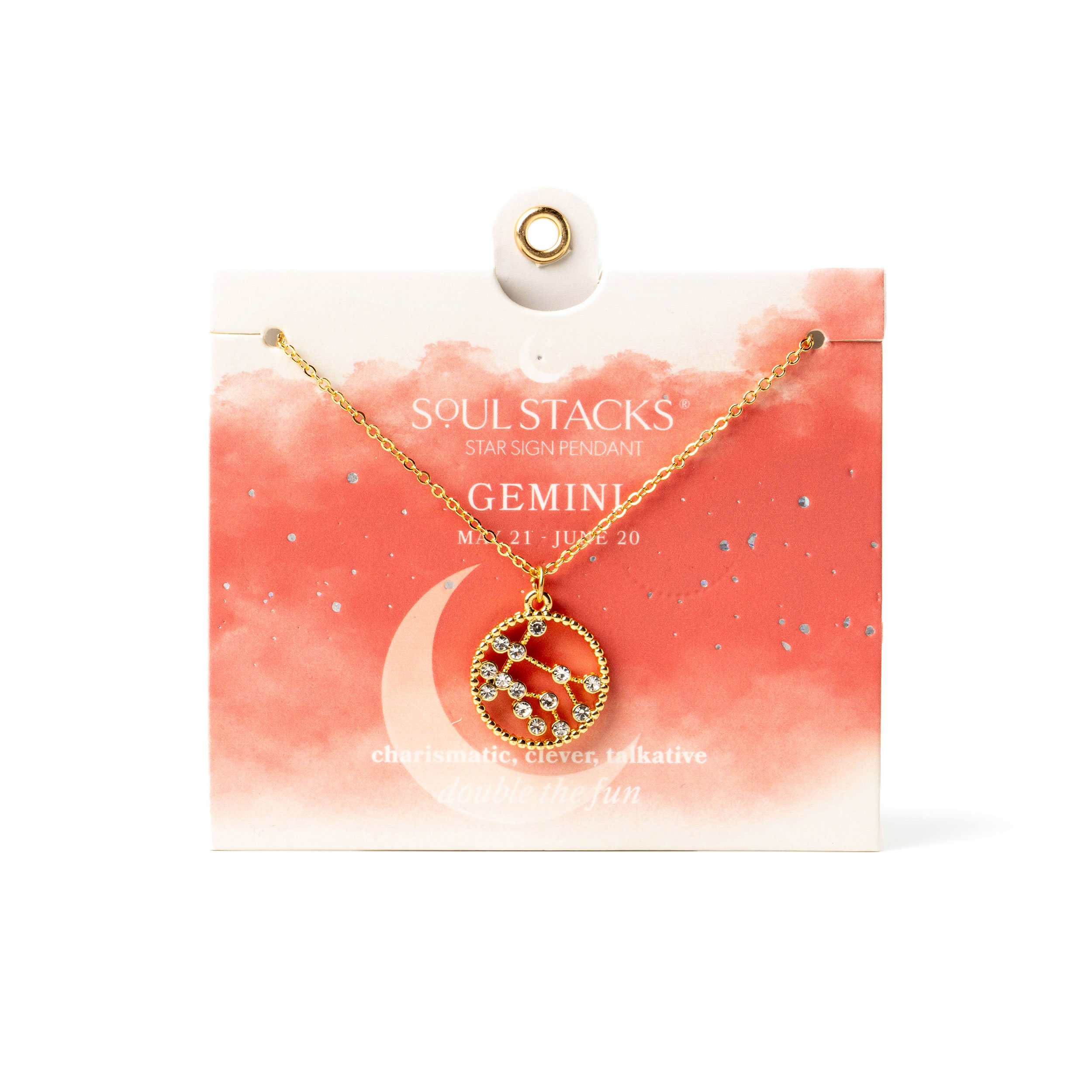 Soul Stacks Gemini Star Sign Pendant 2 PC